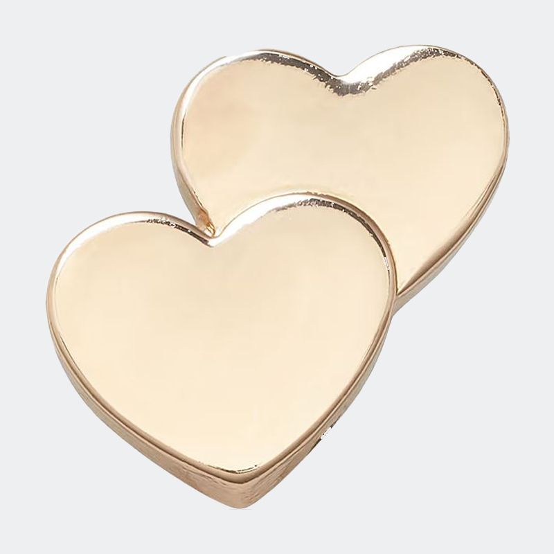 Crocs Gold Double Heart Jibbitz Shoe Charm for Kids